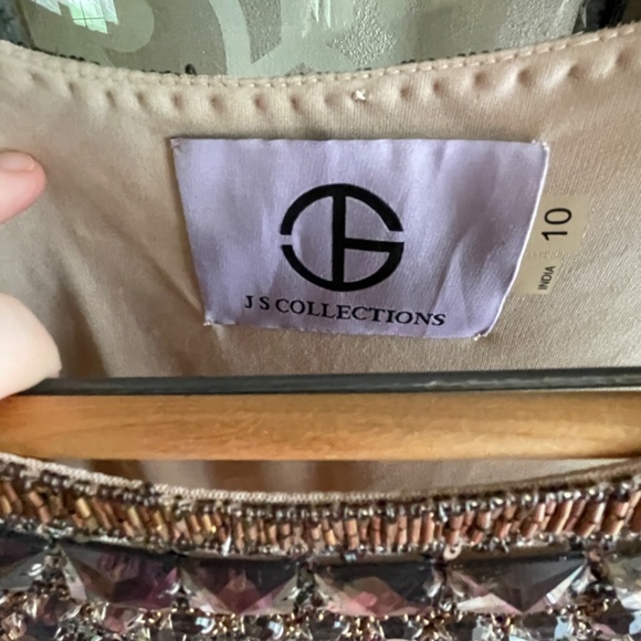 JS Collections | Dresses | Js Collections Size Beaded And Chiffon Dress ...